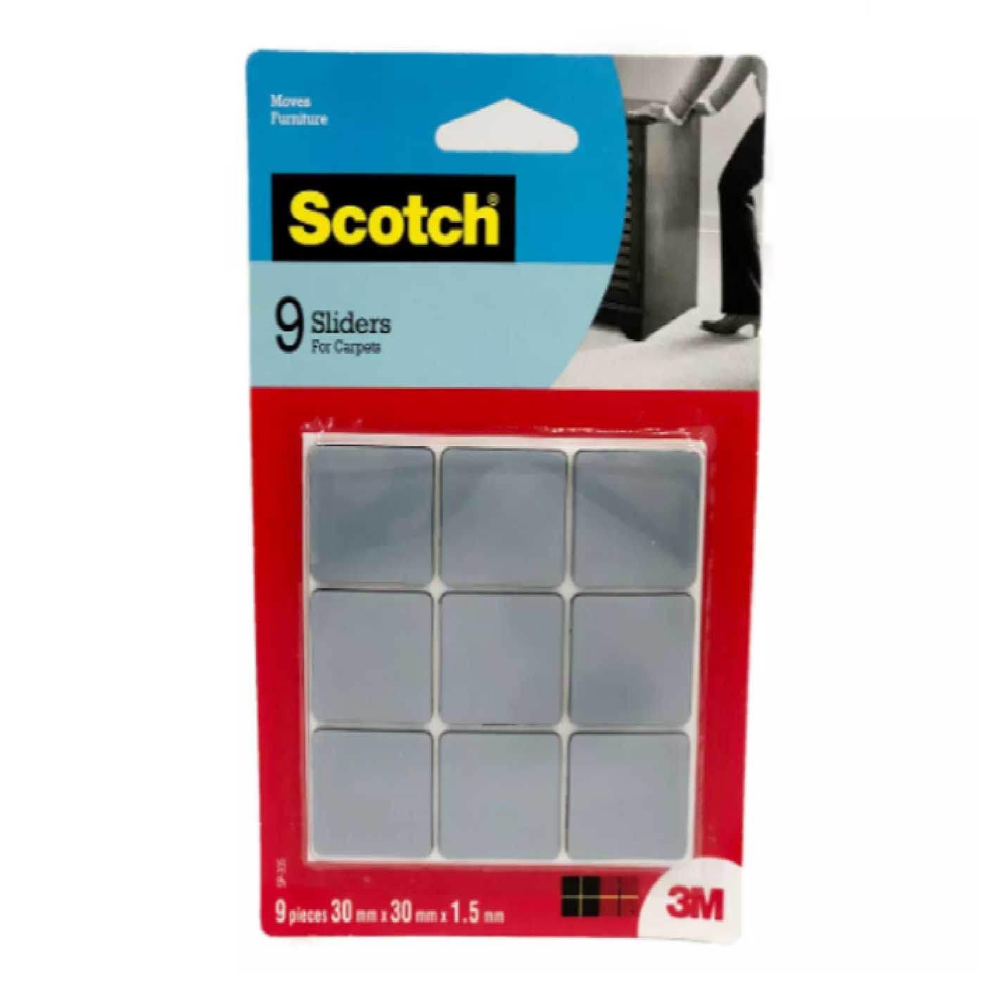 3M Scotch Slider Square 30MM X 30MM 9PC Pack 3M Scotch Slider Square 30MM X 30MM 9PC Pack