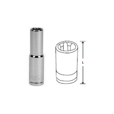 M10 10PC 1/4" DR. Deep Socket Rail Set - 12 Point Inches Imperial Size ...